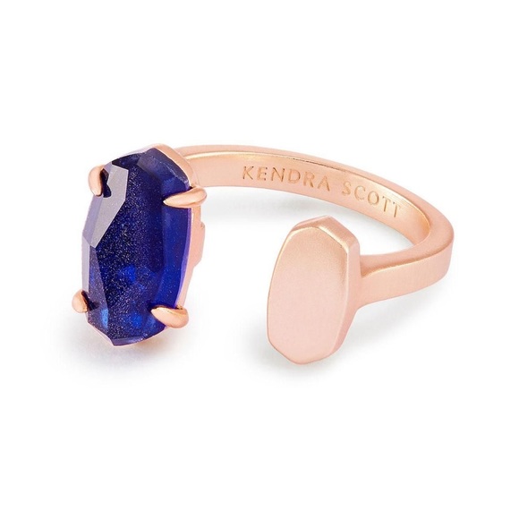Kendra Scott | Jewelry | Kendra Scott Rose Gold Pryde Ring In Navy Dusted Glass | Poshmark